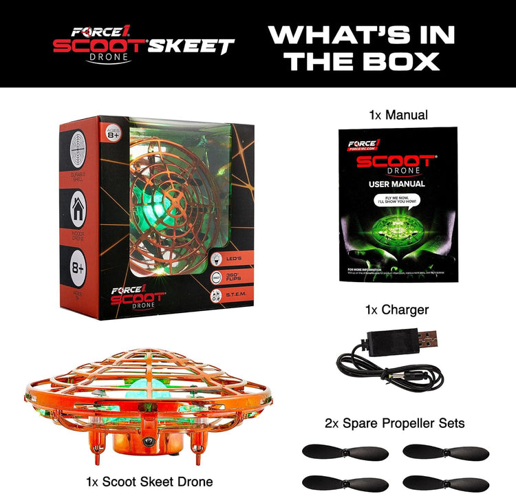 Force1 Scoot Skeet Mini Drone Electronic Shooting Game for Kids
