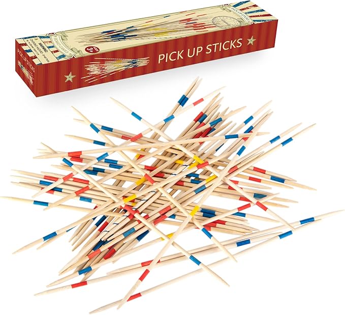 Gonoelec 41 Piece 12 Inch Bamboo Pick Up Sticks Game