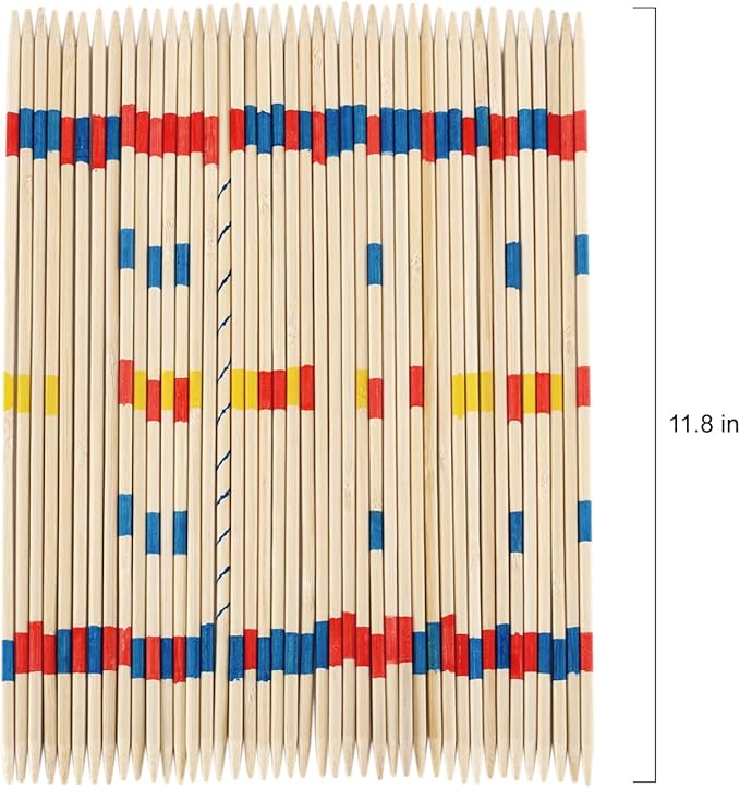 Gonoelec 41 Piece 12 Inch Bamboo Pick Up Sticks Game