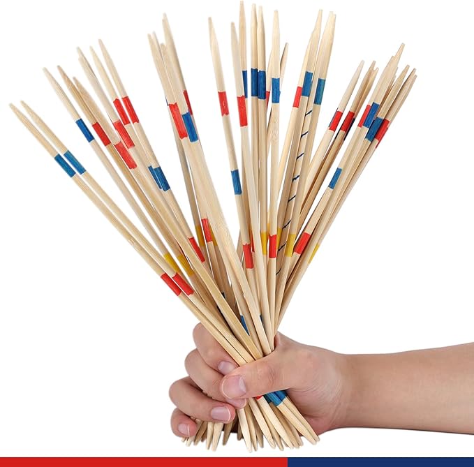 Gonoelec 41 Piece 12 Inch Bamboo Pick Up Sticks Game
